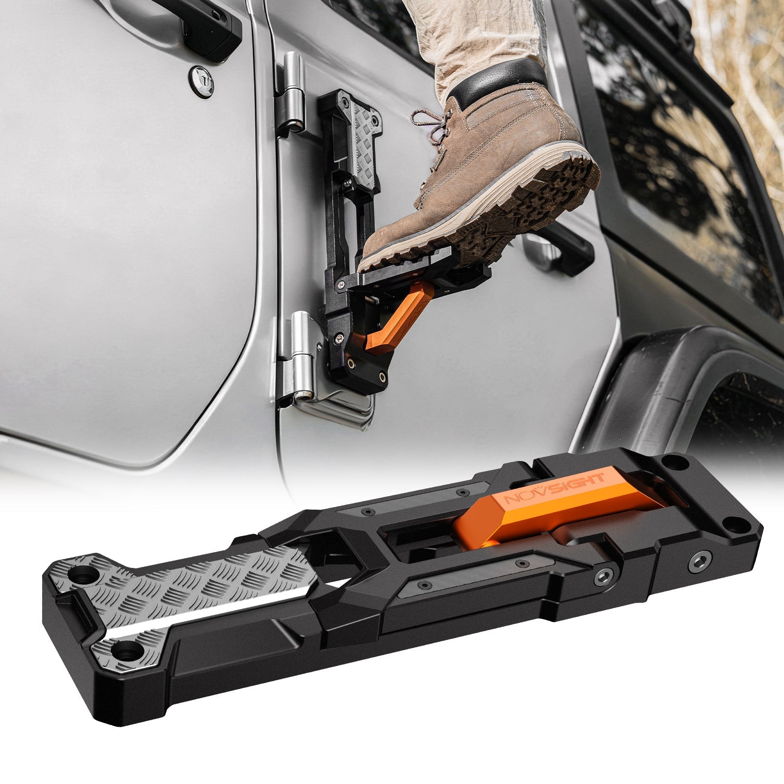 Novsight Folding Side Door Step for Roof Access - Universal Fit for ...