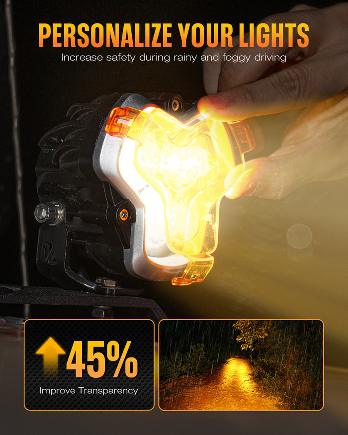 NOVSIGHT HALO Series 3.5‘‘ LED Pods with DRL 48W Twin Light Kit