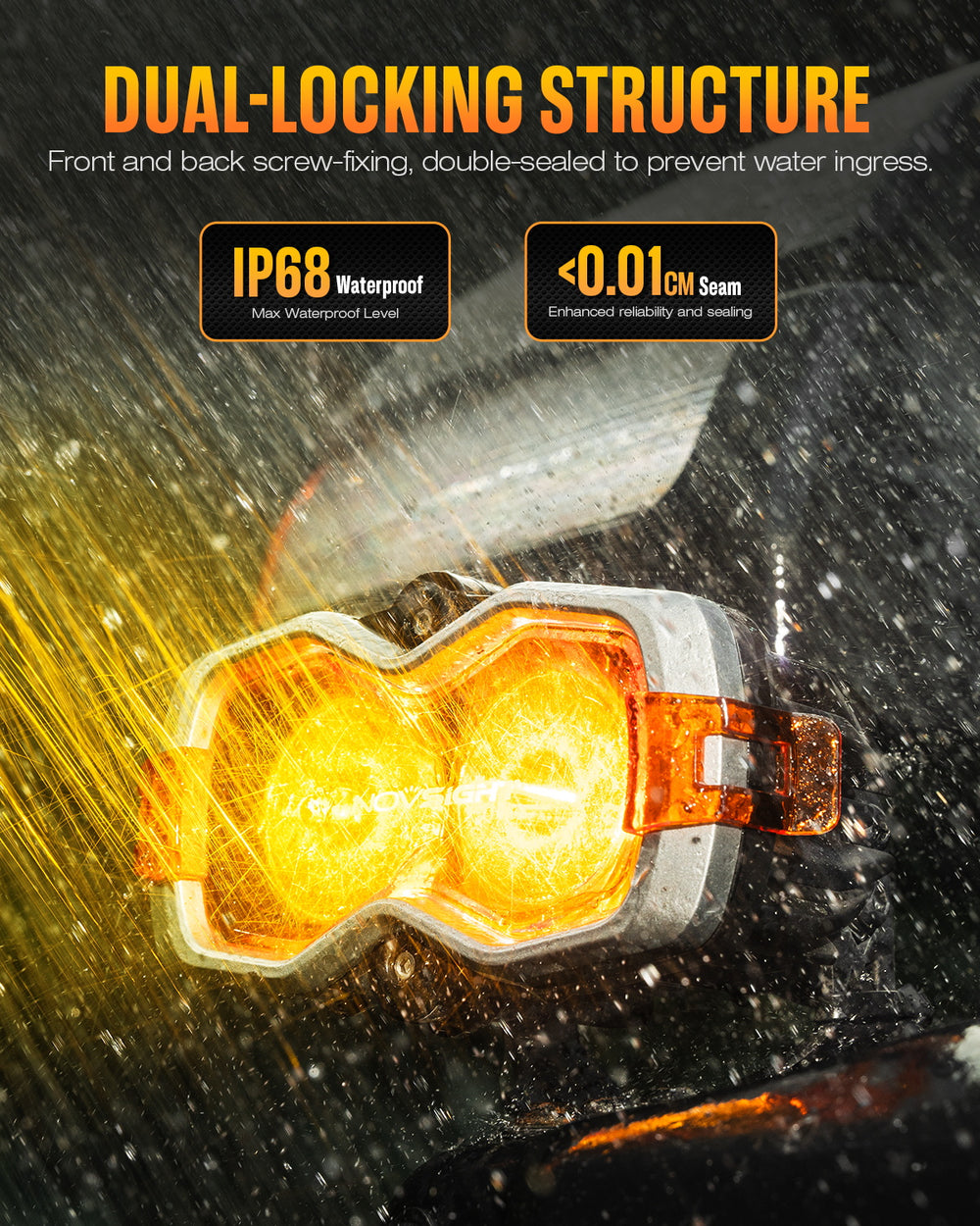 NOVSIGHT HALO Series 4.5‘‘ LED Light Pods with DRL 35W Twin Light Kit ...