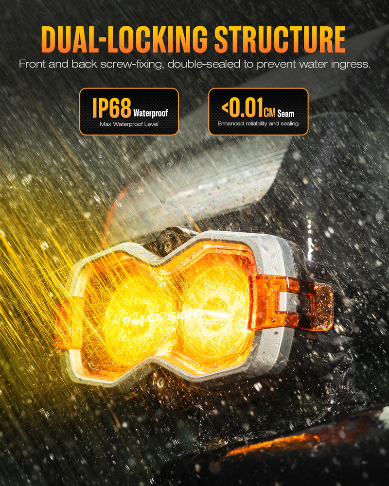 NOVSIGHT HALO Series 4.5‘‘ LED Light Pods with DRL 35W Twin Light Kit ...