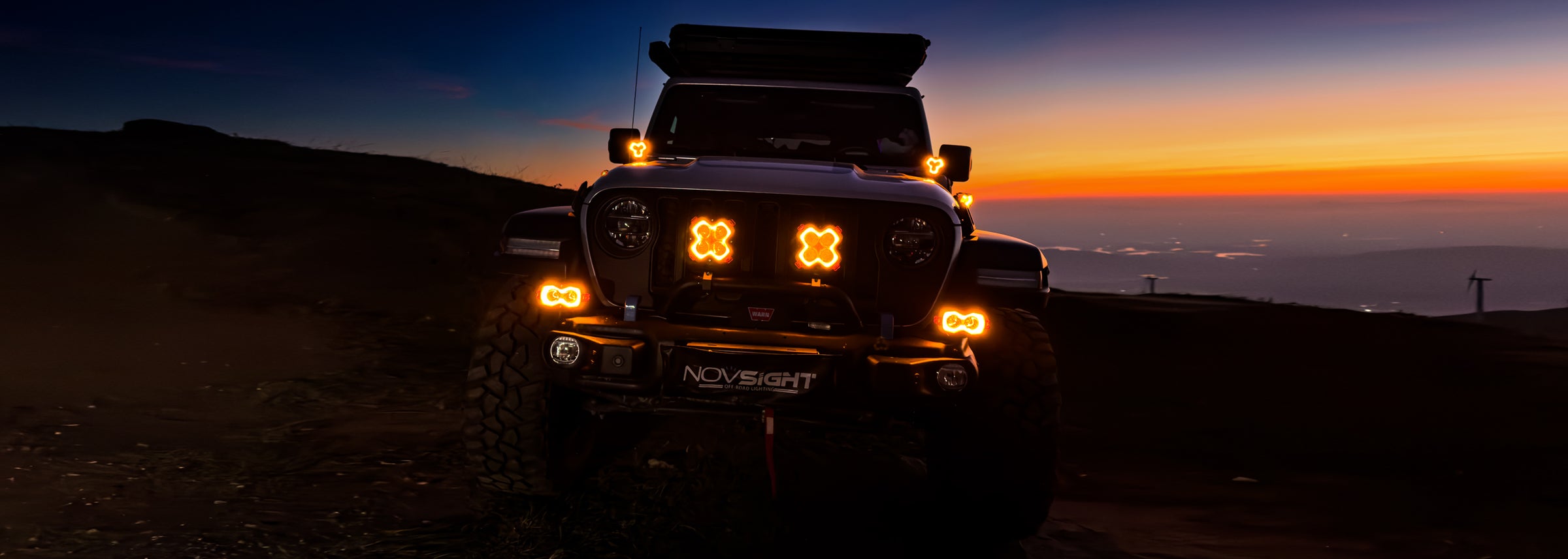 NOVSIGHT HALO Series Pod LIghts Includes DRL with Spot and flood light ...