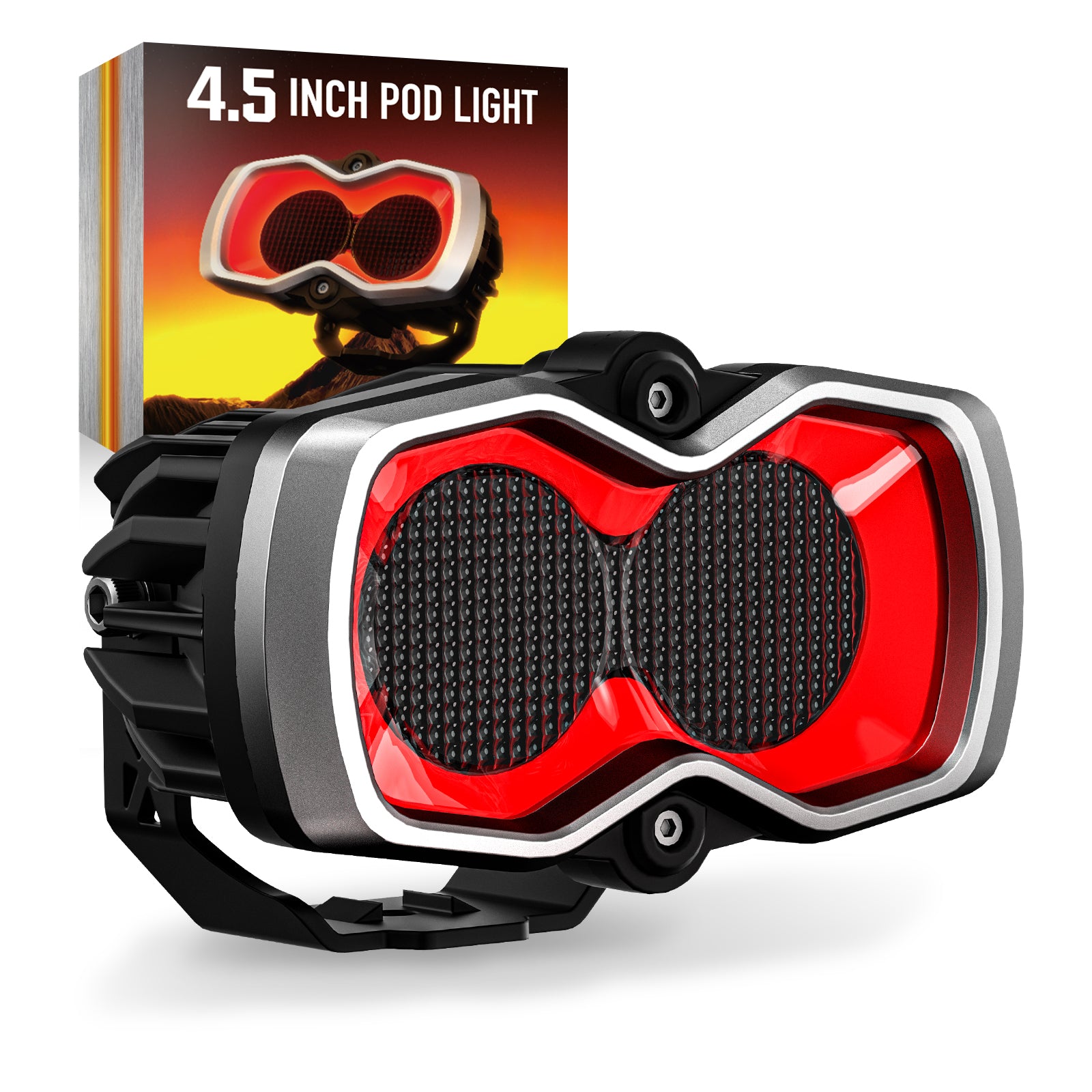 NOVSIGHT HALO Series 4.5‘‘ LED Light Pods with DRL 35W Twin Light Kit ...