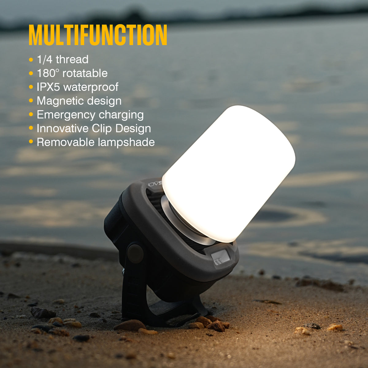 ‎Square LED Camping Work Light Kit