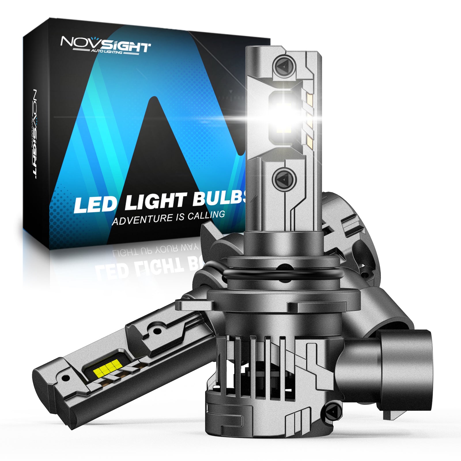 Novsight N99 Series Wireless LED Headlight Bulbs 100W OEM Halogen ...
