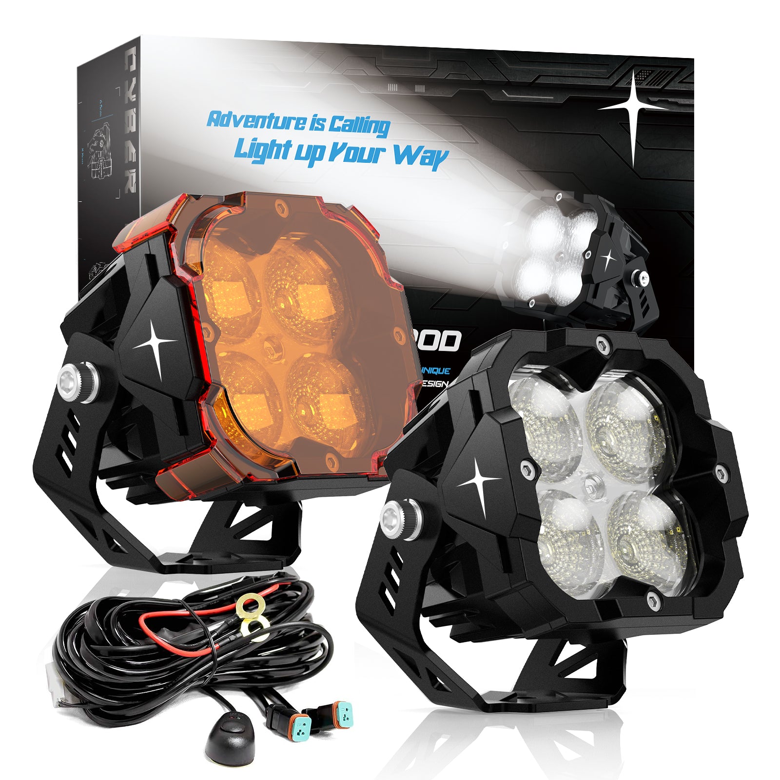 3 Inch LED Pod Driving Fog Flood Spot Ditch Light Off-Road Cube for ...