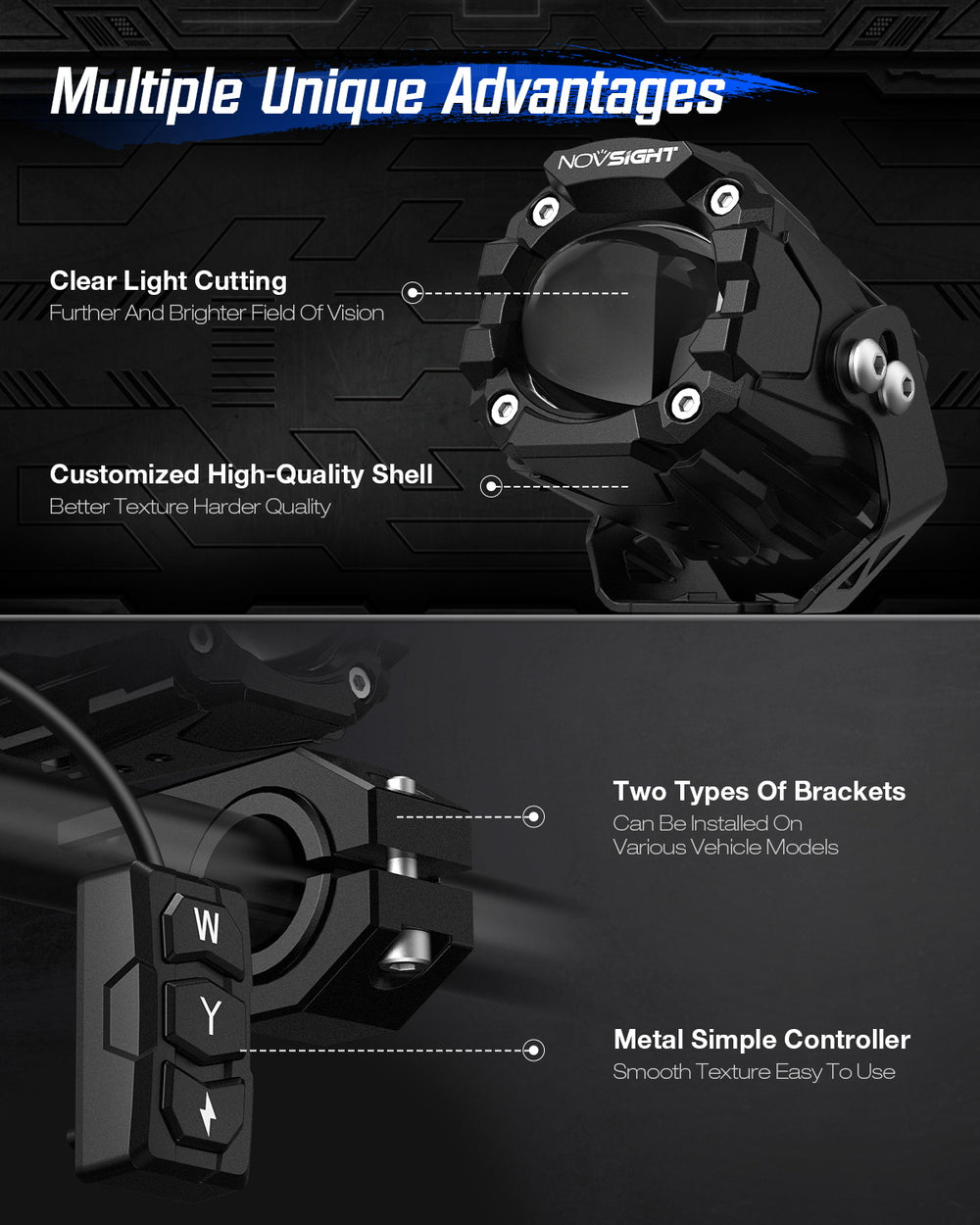 CYBER Series | 2 Inch LED Pods Off-road Motorcycle UTV ATV Driving Lig