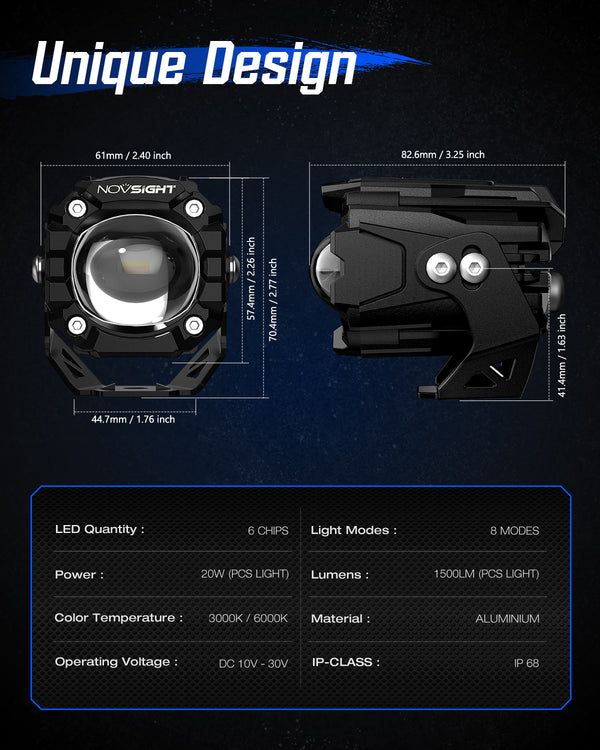 CYBER Series | 2 Inch LED Pods Off-road Motorcycle UTV ATV Driving Lig