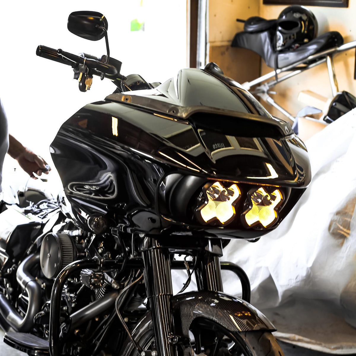 Halo Series LED Pod Lights Kit for Harley Motorcycles