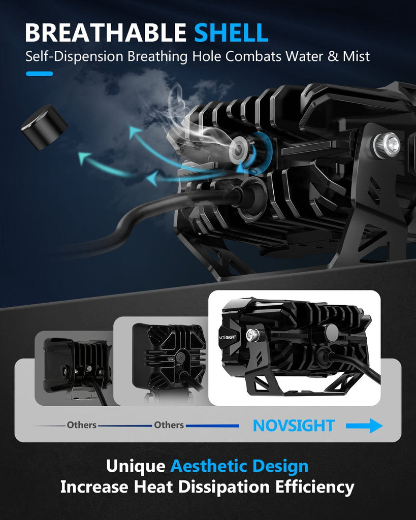 CYBER 1 Series | 4.5 Inch Pods Off-road Auxiliary Spot Light Ditch LED ...