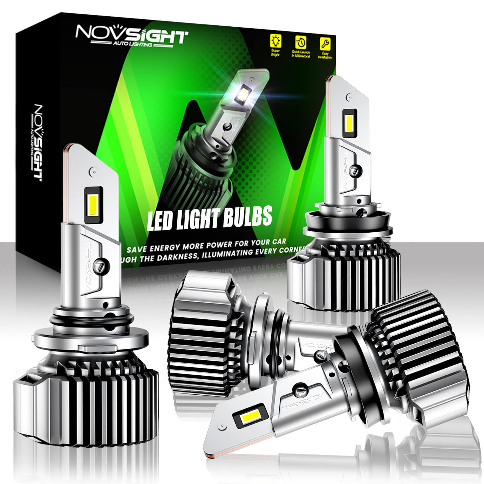 9005 H11 LED Headlights Bulbs Kit HB3 H11 LED High Beam Low Beam Bulbs ...